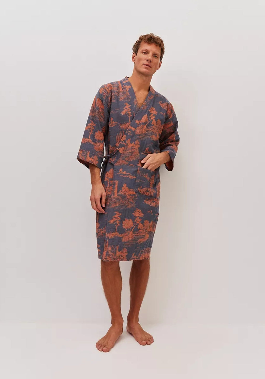 Men’s Kimono Robe | Japanese Style Cotton & Bathrobes – Kimonorie